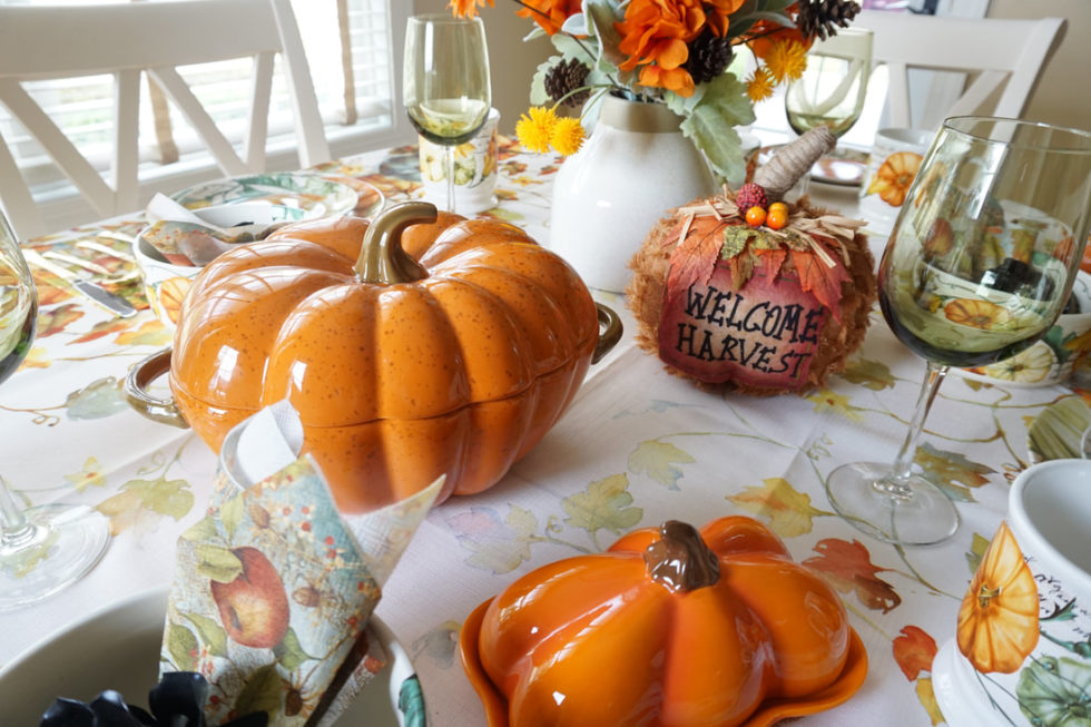 Creating A Pumpkin Tablescape - Two Adorable Labs