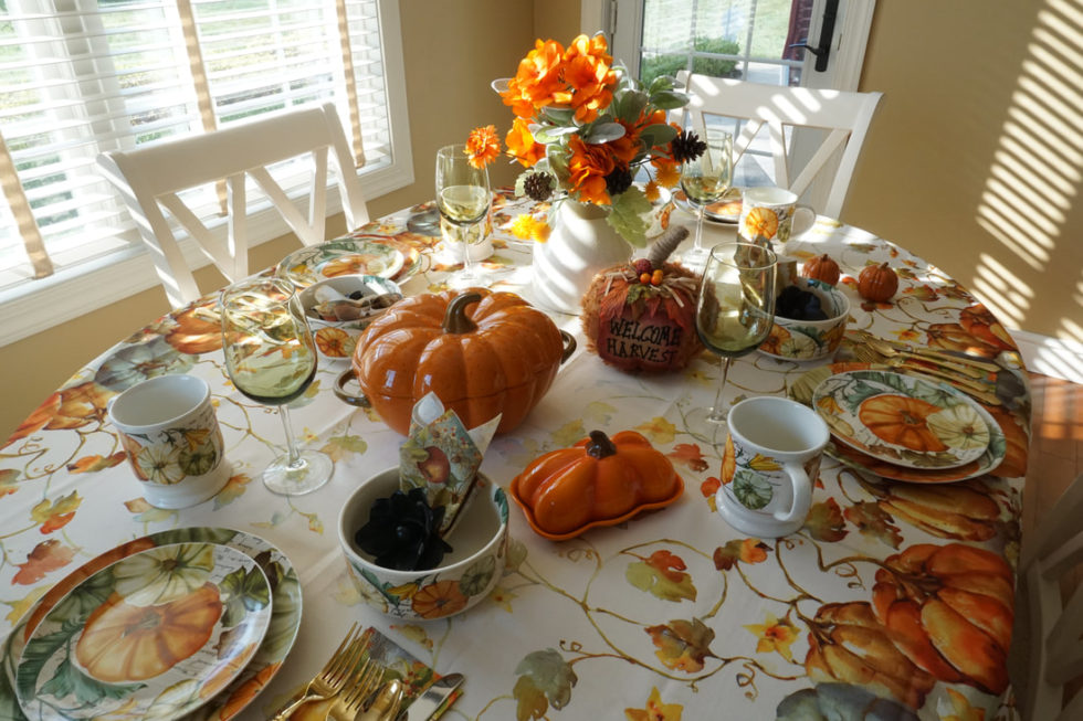 Creating A Pumpkin Tablescape - Two Adorable Labs