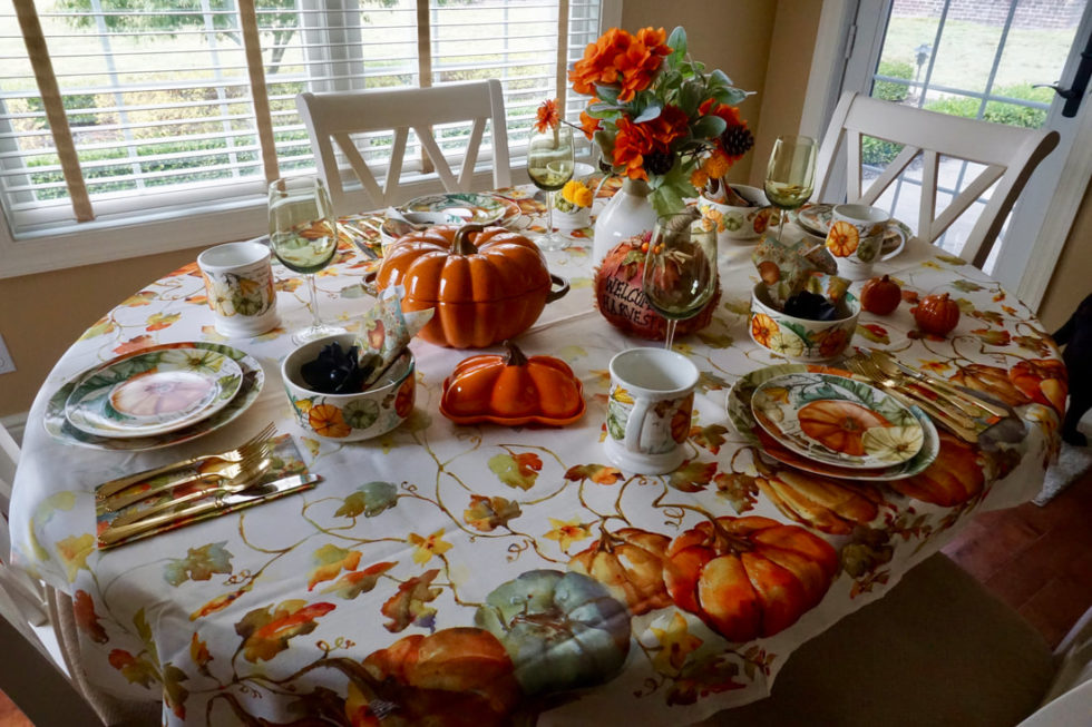 Creating A Pumpkin Tablescape - Two Adorable Labs
