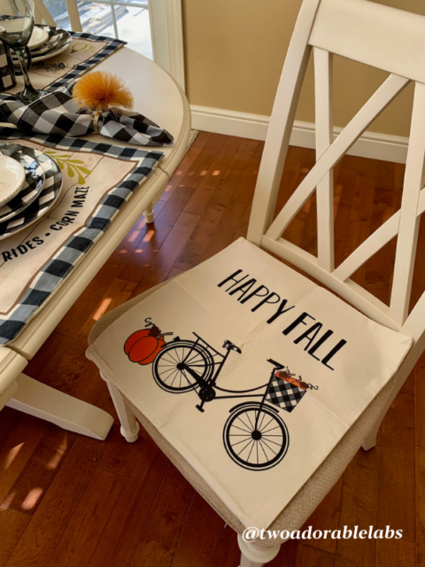 Buffalo Check Tablescape For Fall - Two Adorable Labs