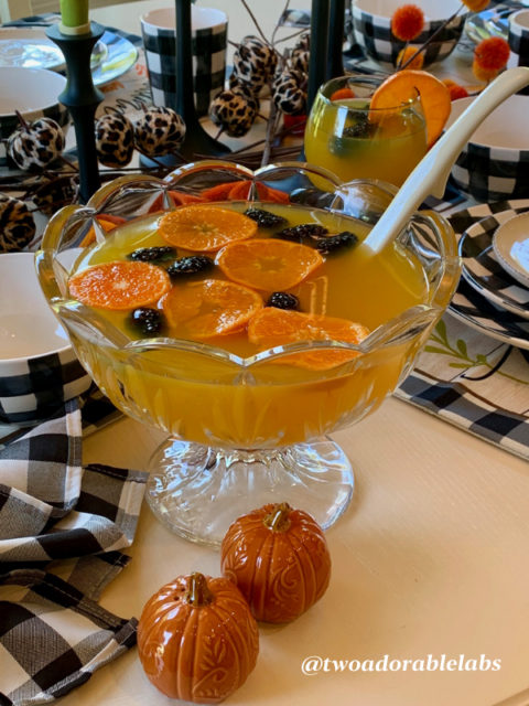 Fruity Fall Party Punch - Two Adorable Labs