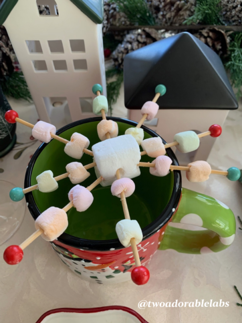 How To Make Marshmallow Snowflakes - Two Adorable Labs