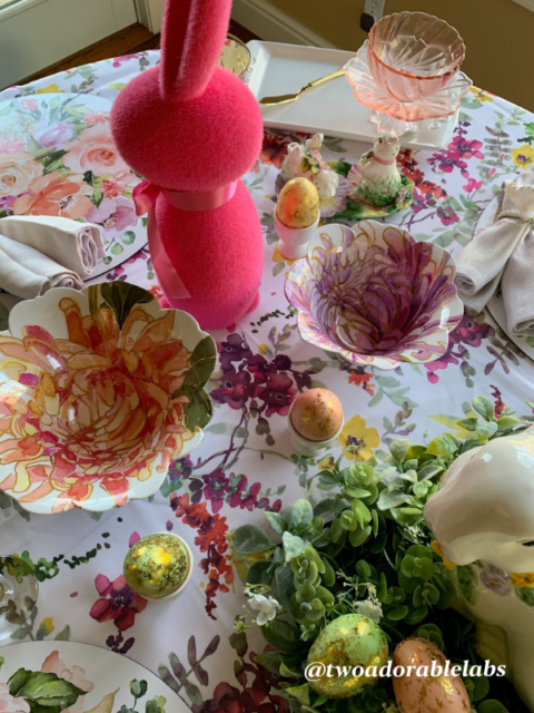 Bunny Table - Two Adorable Labs